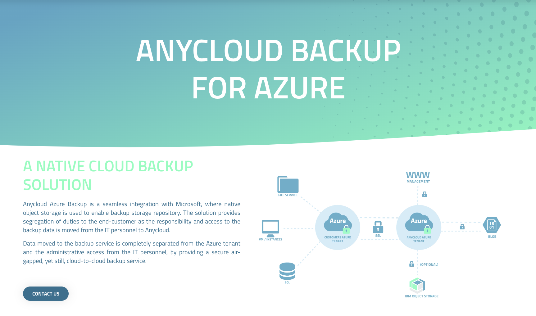 Anycloud Backup for Azure - A native cloud backup solution